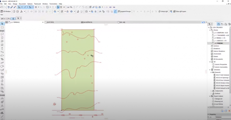 ARCHICAD 23 – INSERIR DWG E MODELAR TERRENO – Digital.Arq